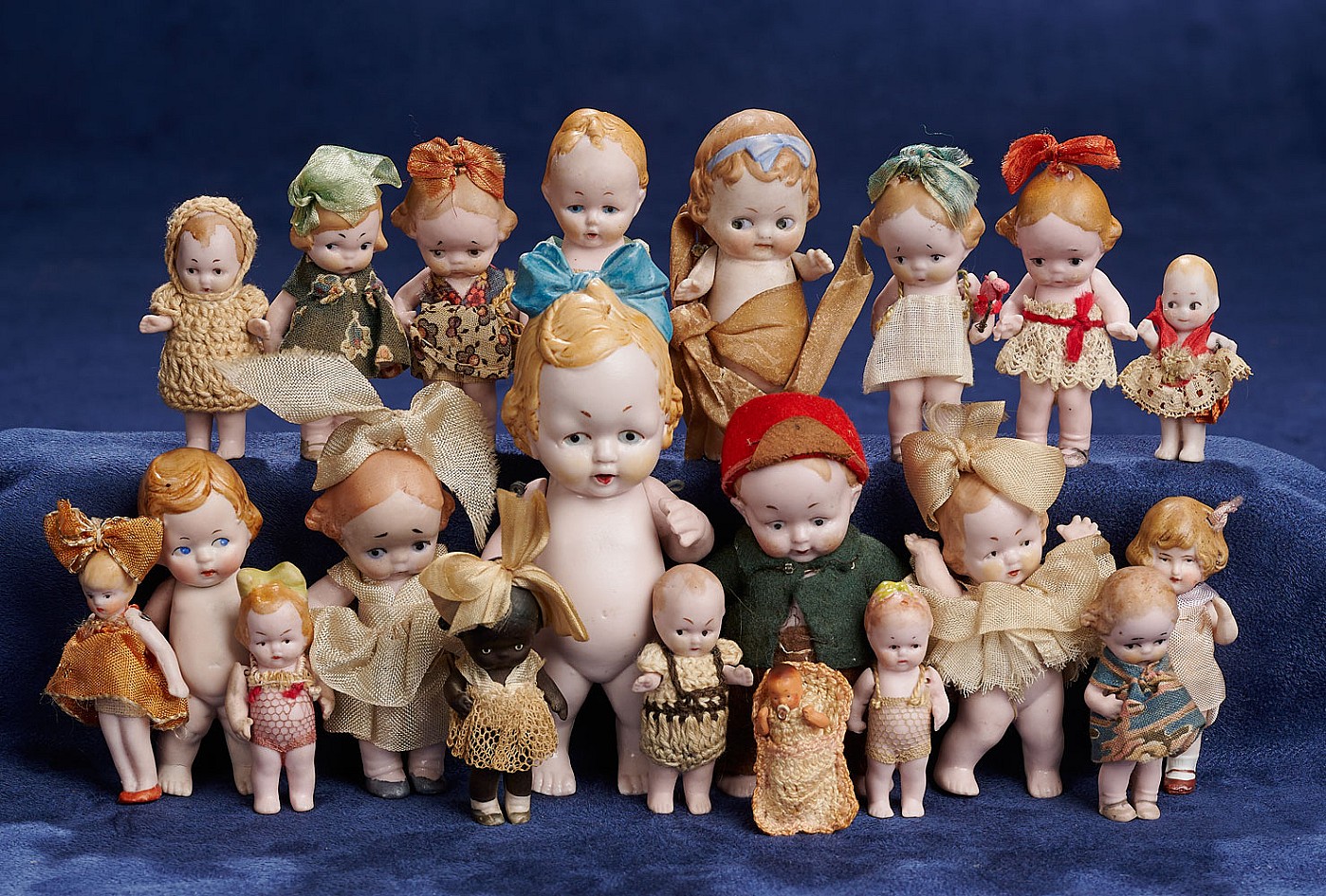 Collection, German All-Bisque Characters by Hertwig