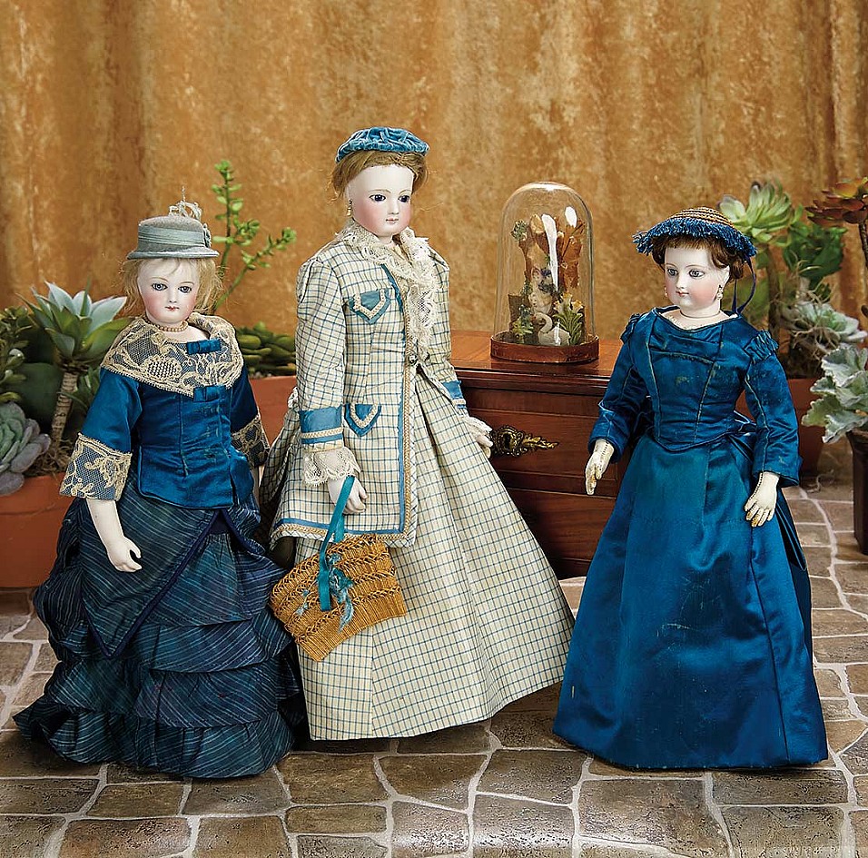 French Miniature Maitrise Chest with Bronze Trim and Miniature Domed ...