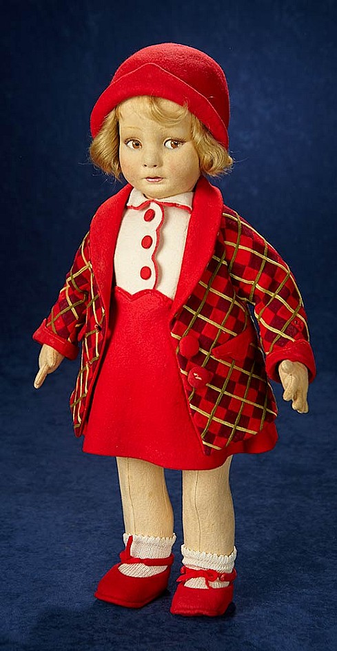 Very Rare Italian Felt Character Doll, Series 500, by Lenci in Stylish ...
