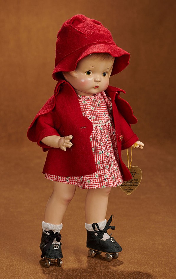 American Composition "Patsy" by Effanbee in Original Costume and Wrist Tag