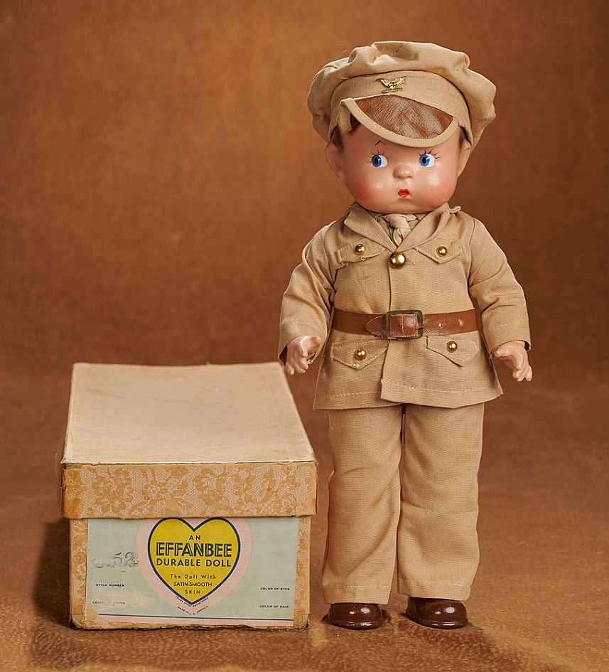 American Composition "Skippy" by Effanbee in Original Army Uniform ...