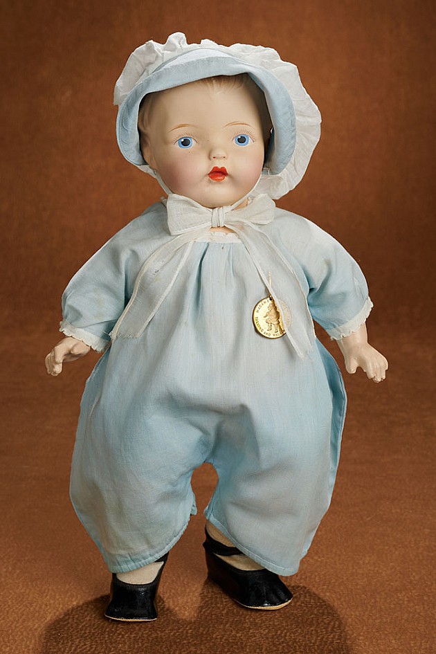 Early American Composition Doll by Averill/Madame Hendres with Gilt ...