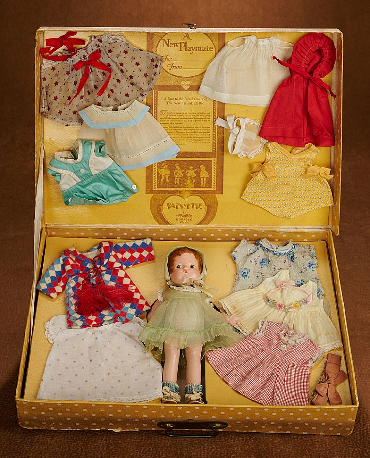 American Composition "Patsyette" by Effanbee in Original Carrying Case ...