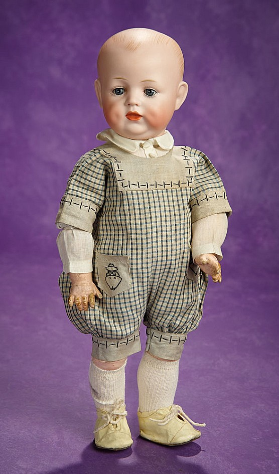 American Cloth Moravian Doll Known as "Maggie-Bessie"