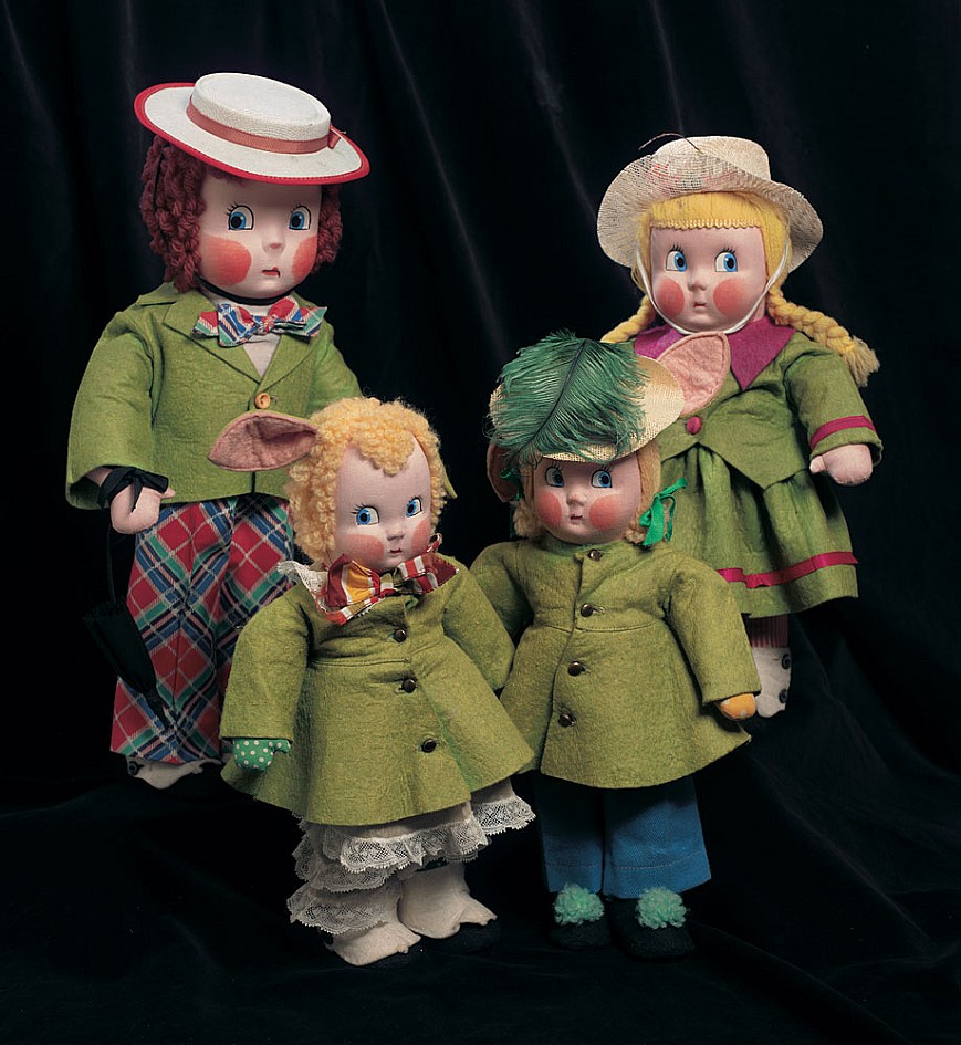 Pair, Cloth Bunny Belle and Beau Brummel