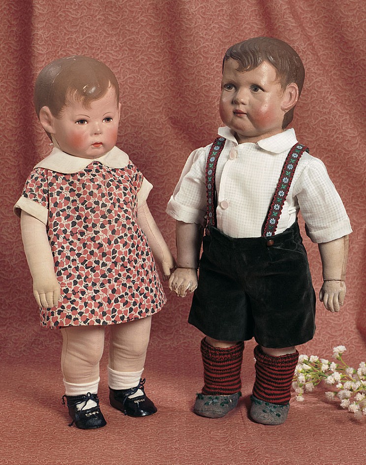 German Paper Mache Character by Heine in the Kathe Kruse Manner
