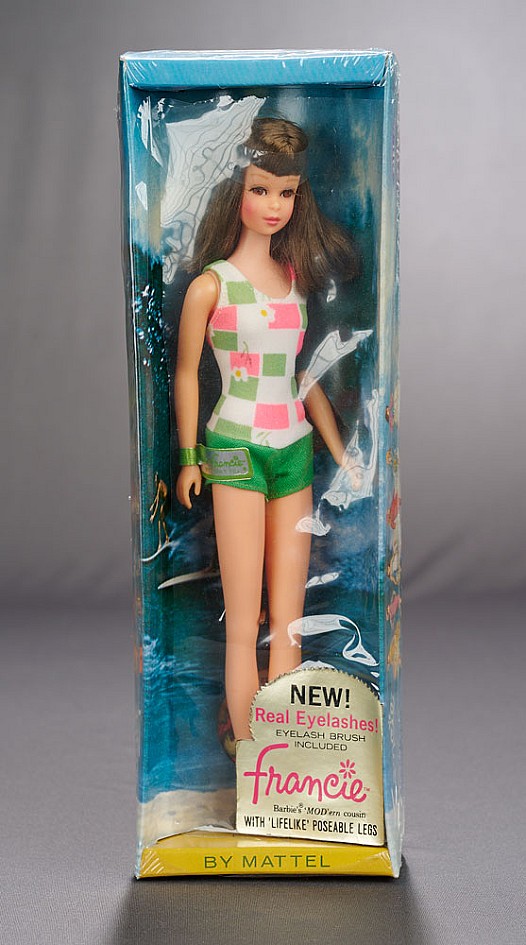 1966 Brunette Bendable Leg Francie With Box