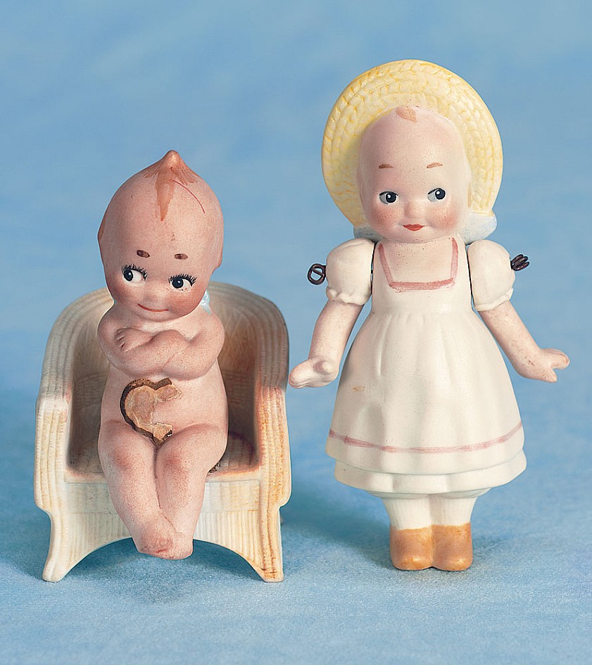 Kewpie Seated on Yellow Chair