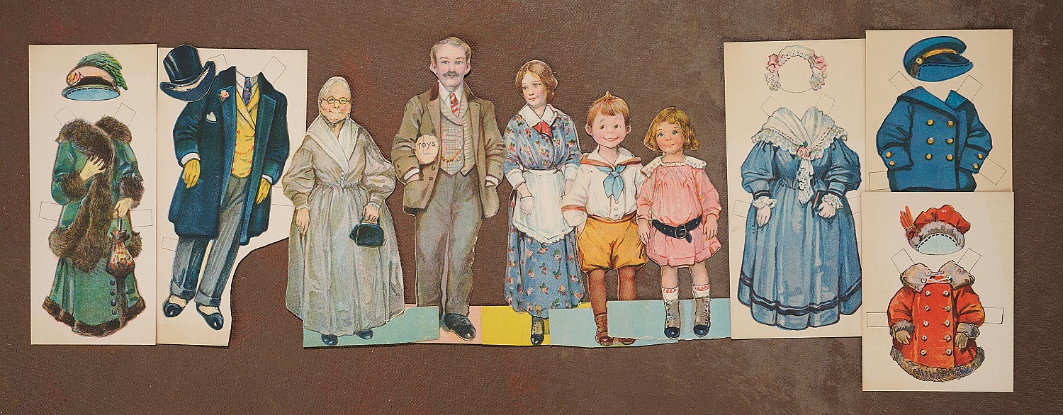 American Paper Doll Set, "The Winkle Family" by Samuel Gabriel