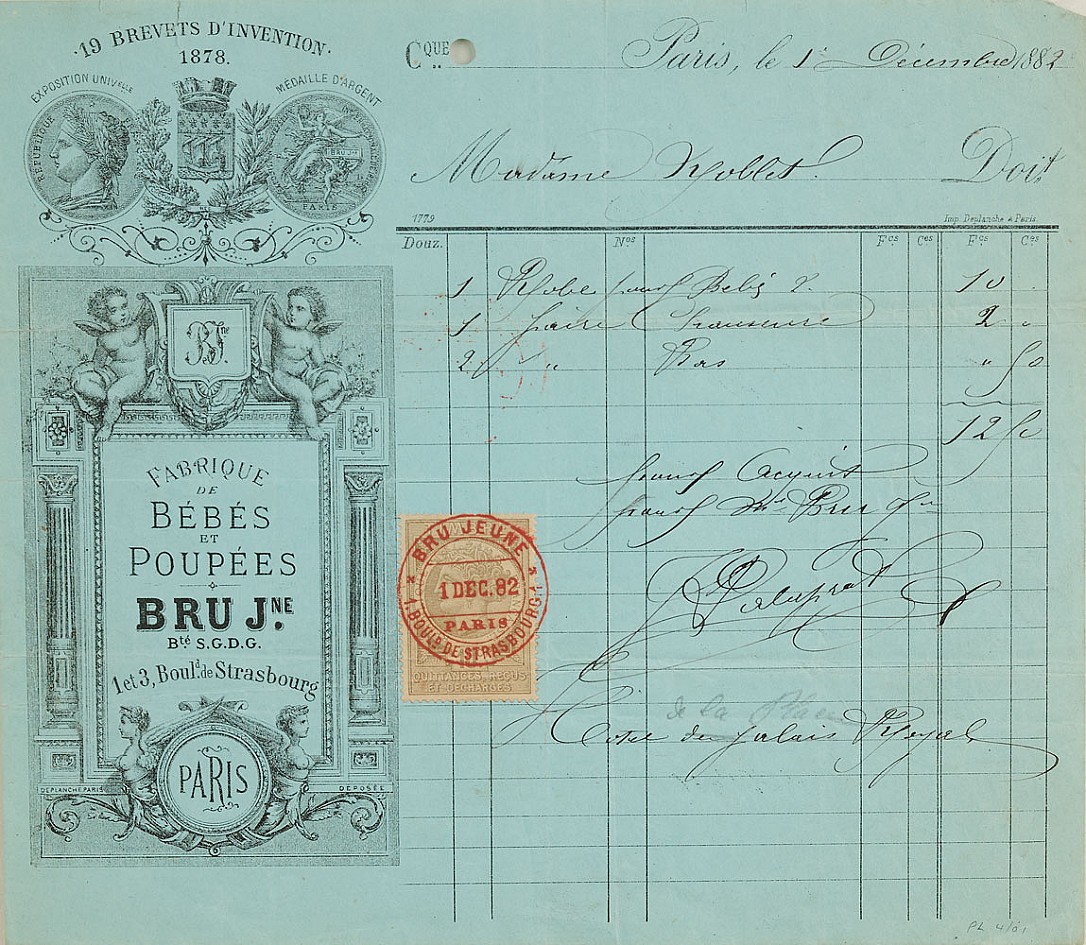 Original French Invoice from Bru Jne