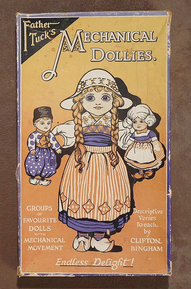 English "Mechanical Dollies" Paper Dolls by Raphael Tuck in Original Box