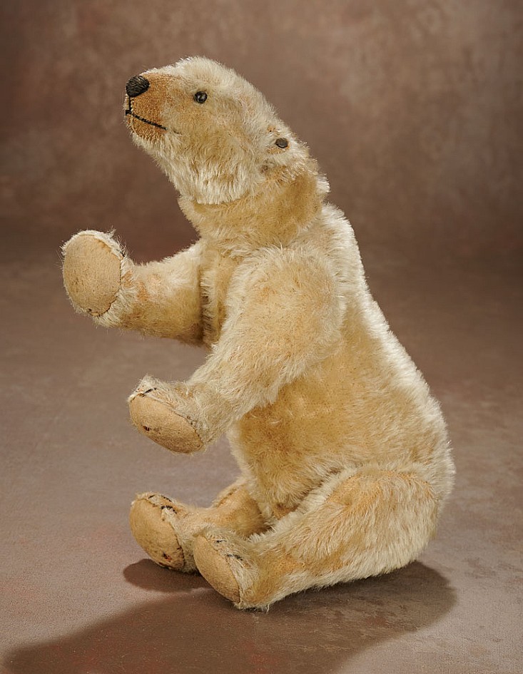 Early German Mohair Polar Bear by Steiff