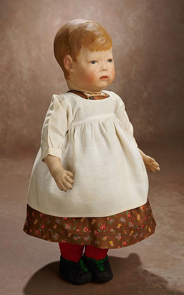 Early German Cloth Character Doll By Kathe Kruse Known As Froghand