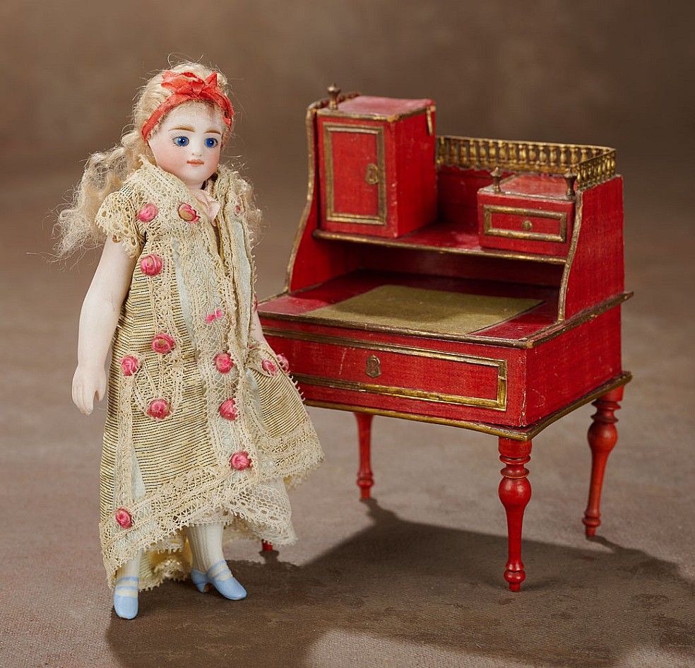 French Paper Mache Candy Container as Secretary Desk