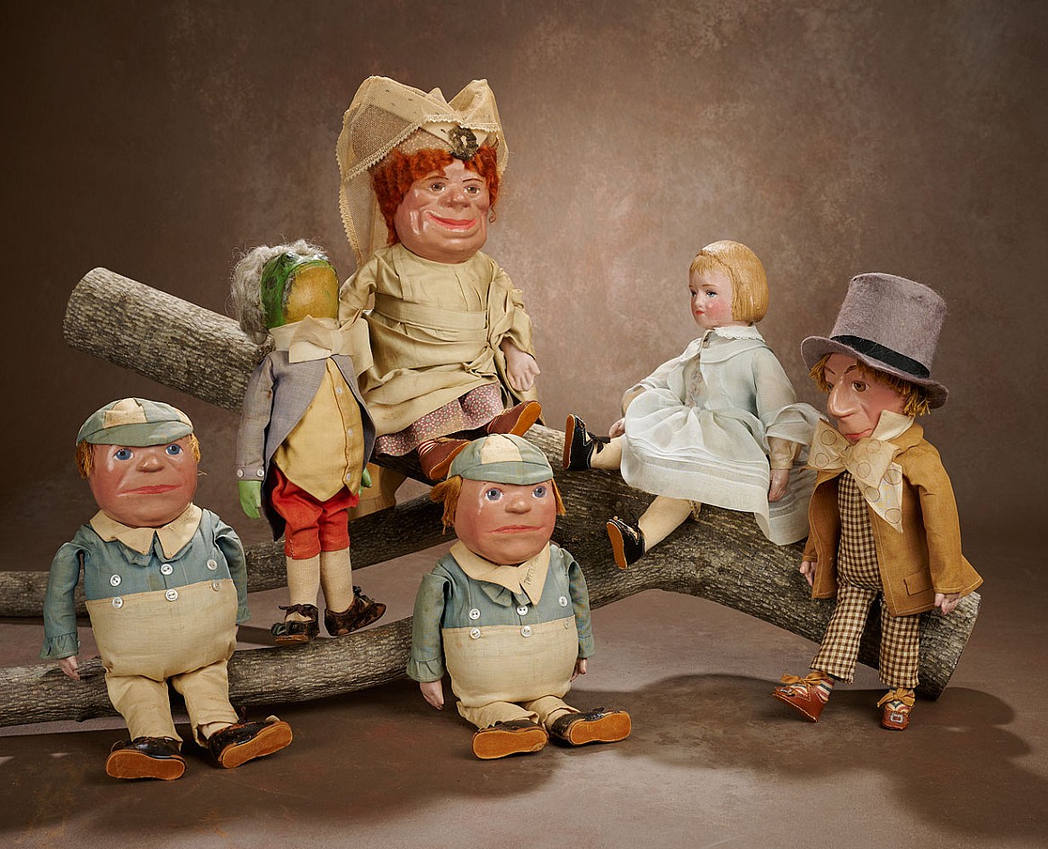 Extremely Rare Complete Set of Alice in Wonderland Dolls by Martha Chase