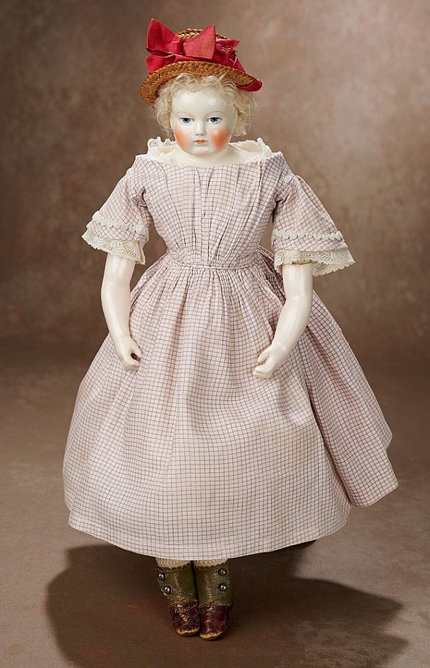 Demure French Porcelain Poupee by Adelaide Huret