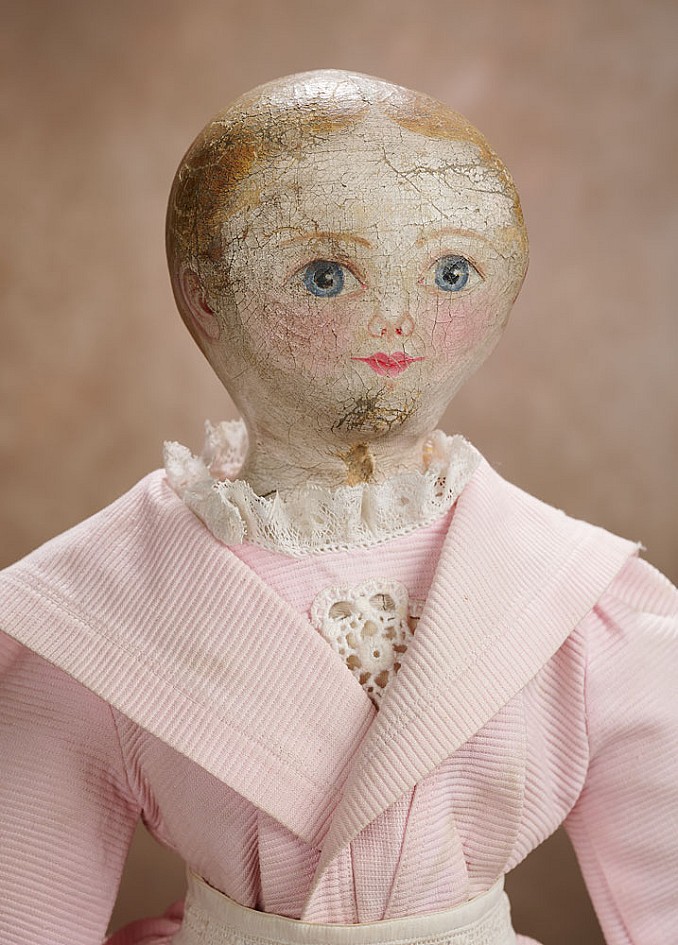 American Cloth Oil-Painted Doll Known as "Maggie-Bessie"