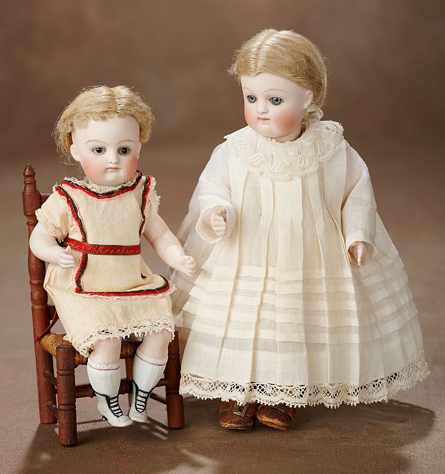 Petite German Bisque Closed Mouth Doll by Kestner with Rare Body