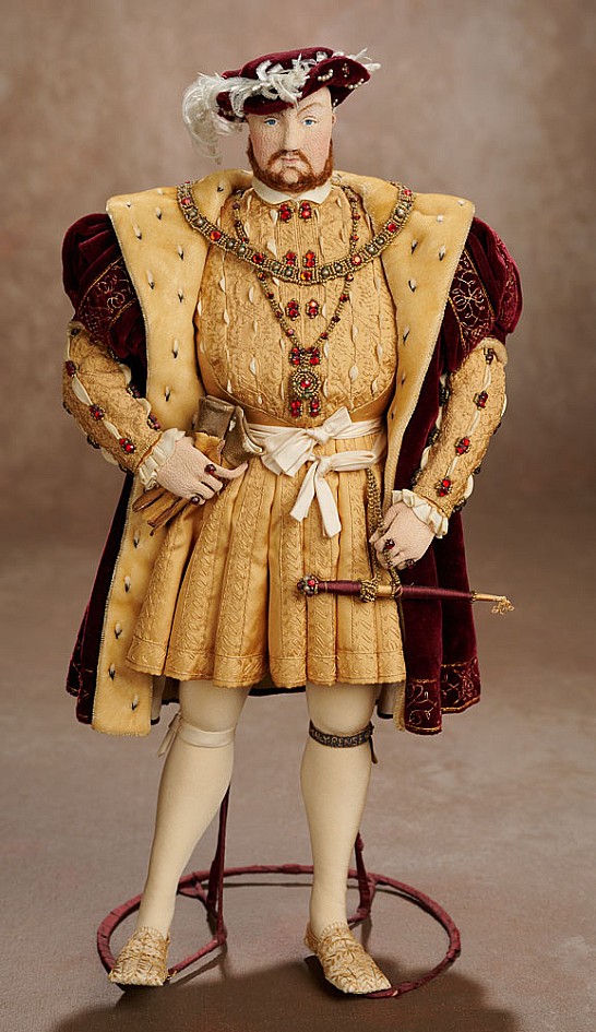 American Artist Portrait Doll of King Henry VIII by Dorothy Heizer