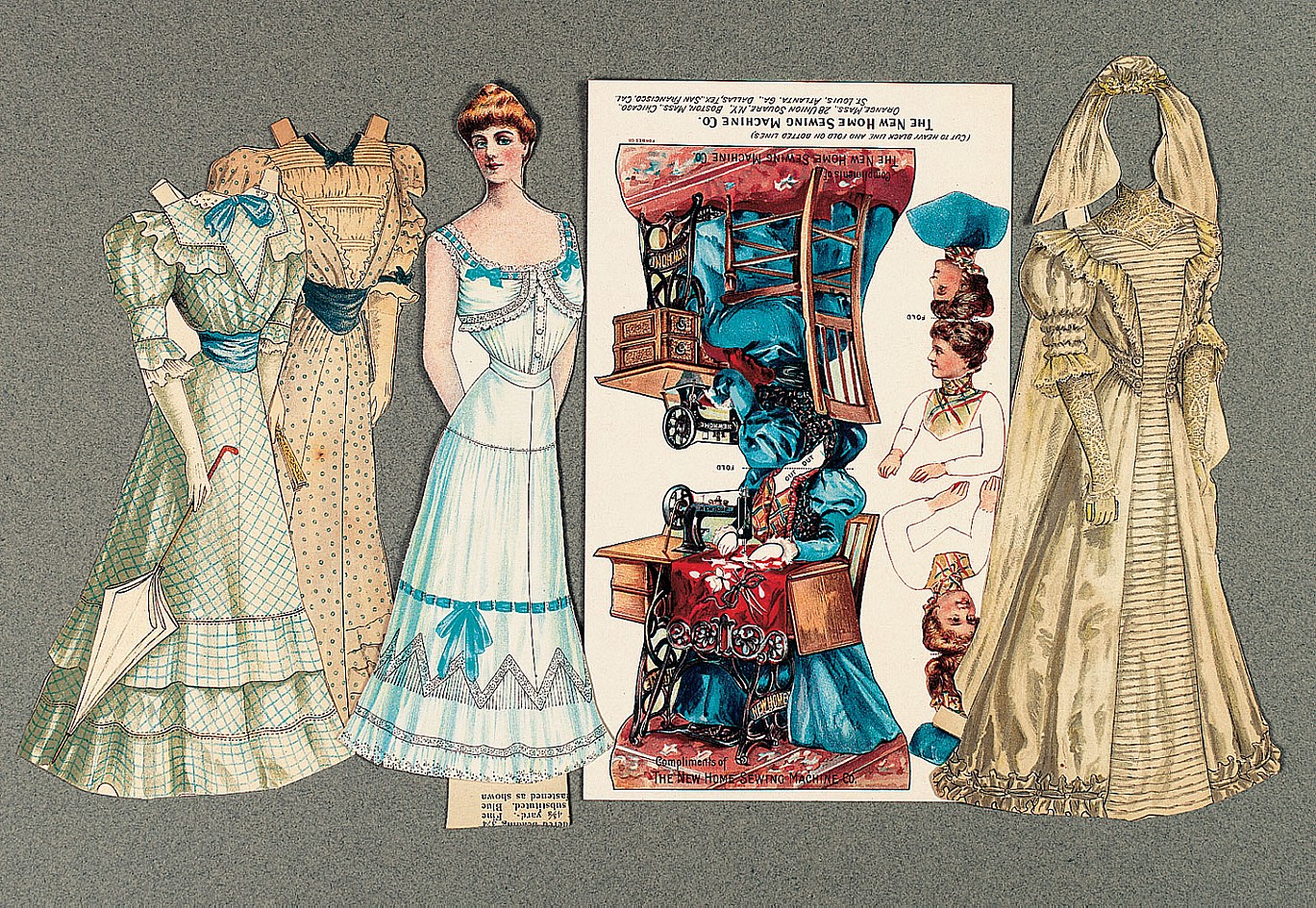 American Advertising Paper Dolls for Sewing Machines