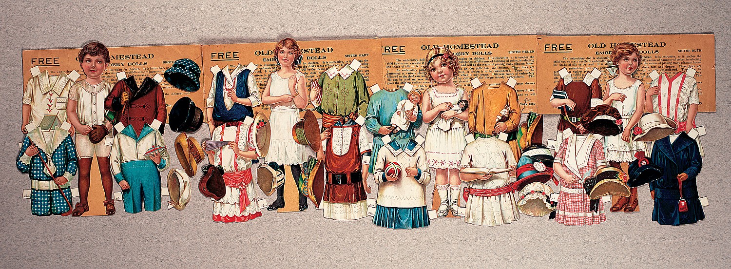 American Embroidery Paper Dolls from Kaufmann & Strauss