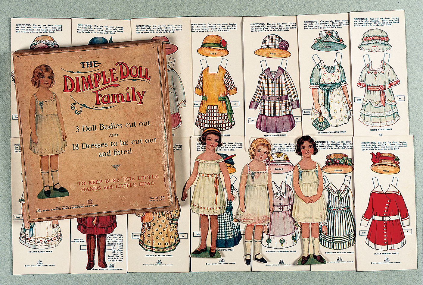 American Boxed Set of "The Dimple Doll Family" by Gabriel