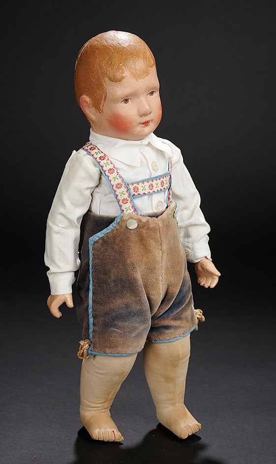 German Cloth Character Doll by Karl Schneider