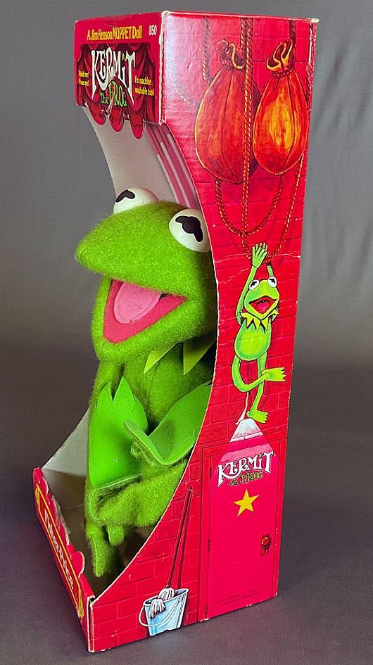 Vintage American Cloth Kermit The Frog in Original Box