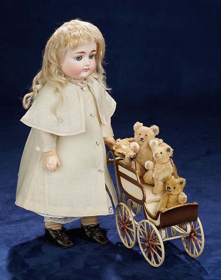 German Bisque Closed Mouth Child Doll, Model X, by Kestner