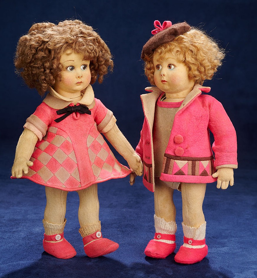 Italian Felt Character Girl, Series III, by Lenci