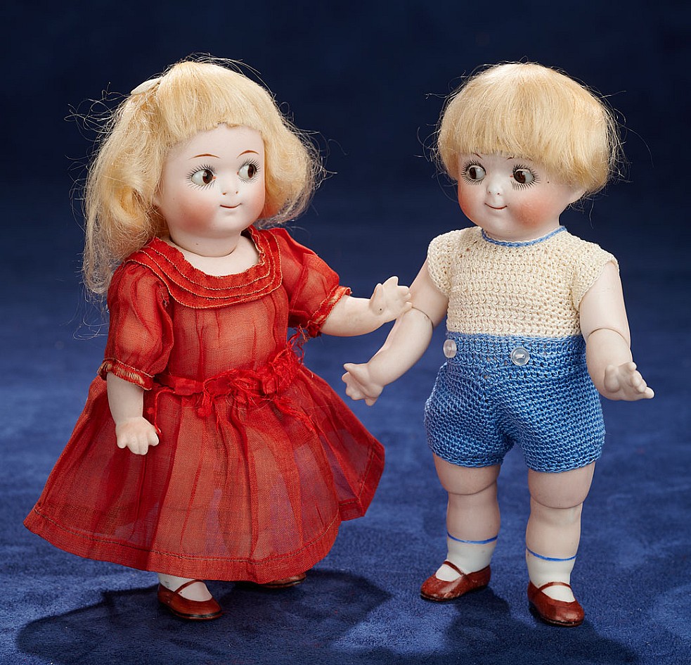 German All-Bisque Googly, Model 111, the Jointed Elbows and Knees