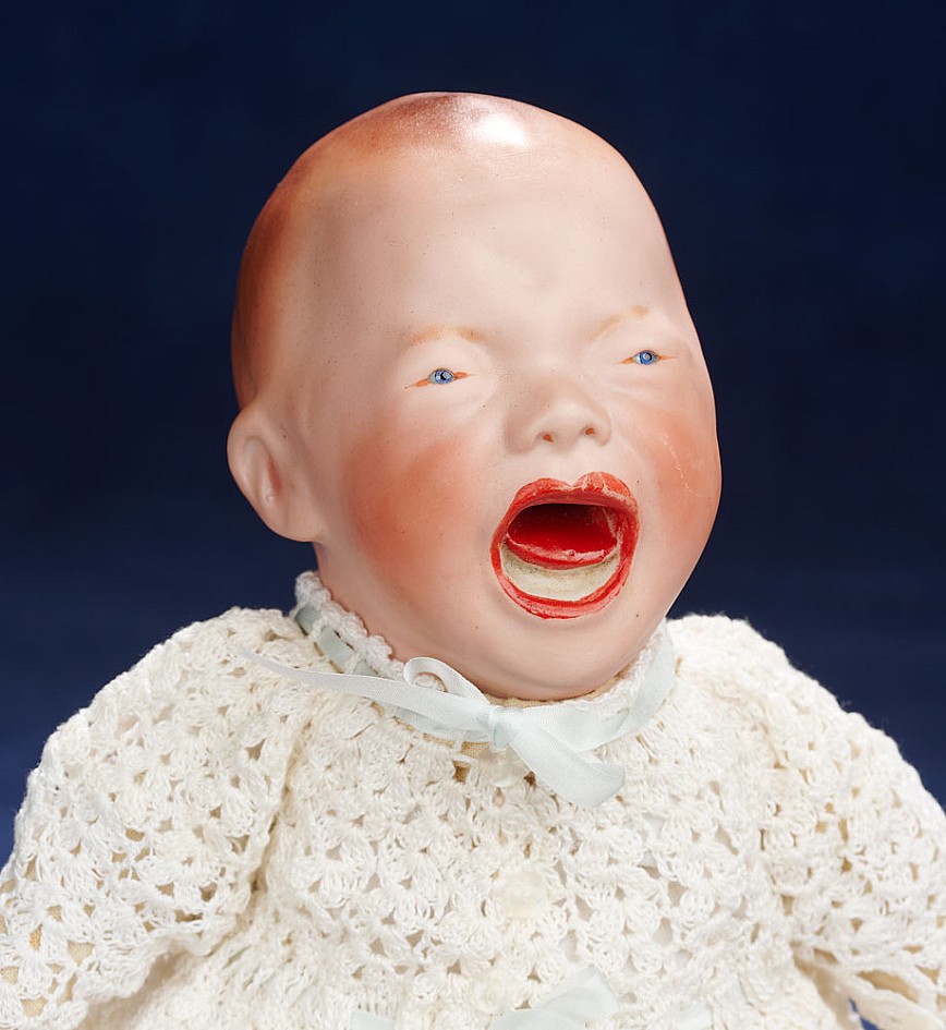 German Bisque Crying Baby O.I.C. by Kestner
