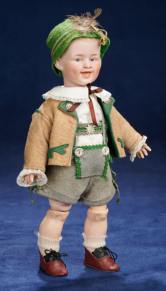 German Bisque Laughing Character, 7604, by Gebruder Heubach