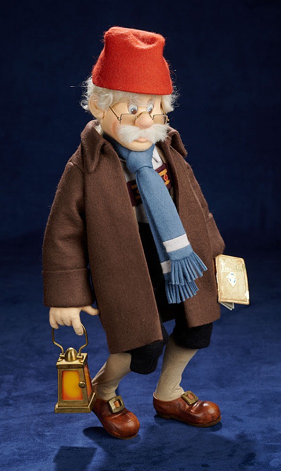 Felt Artist Doll "Geppetto Searches for Pinocchio" by R. John Wright