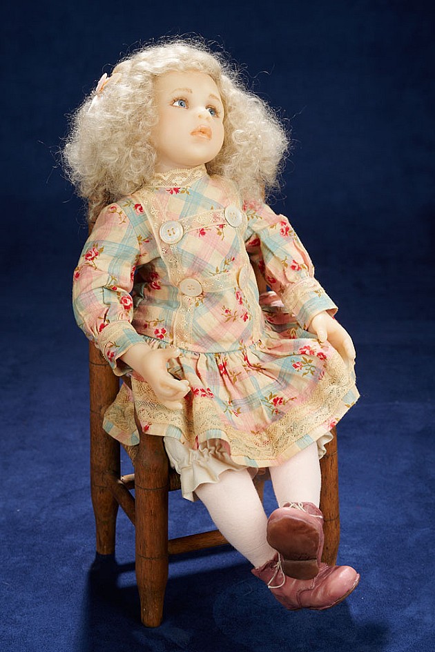Wax Artist Doll with Inquisitive Expression