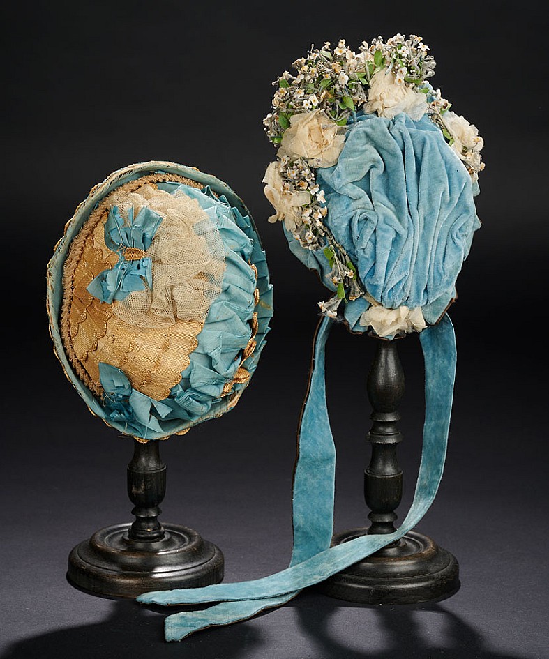 Two French Bonnets for Bebes