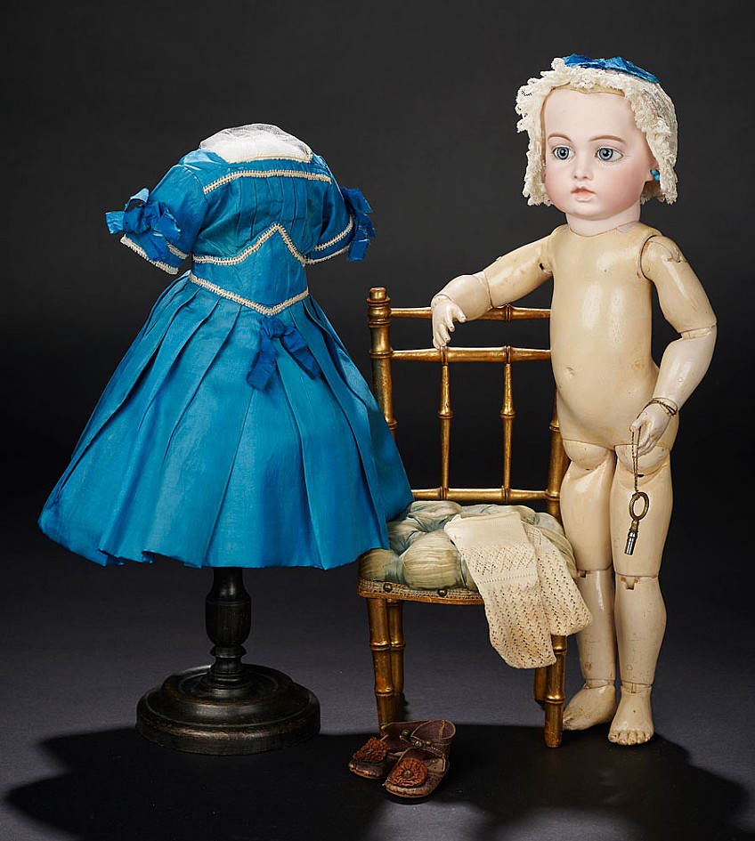 French Gilt Salon Chair for Poupee or Bebe