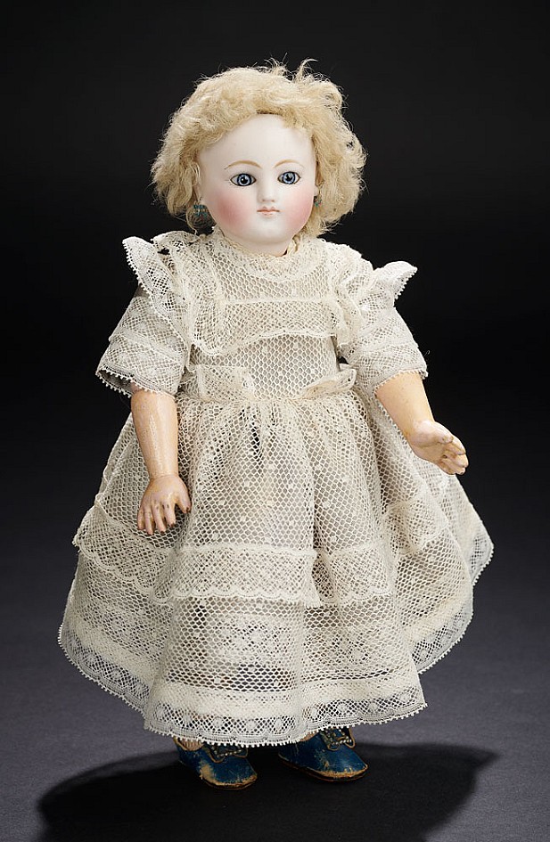 Early Period Petite French Bisque Bebe by Jules Steiner with Original Body