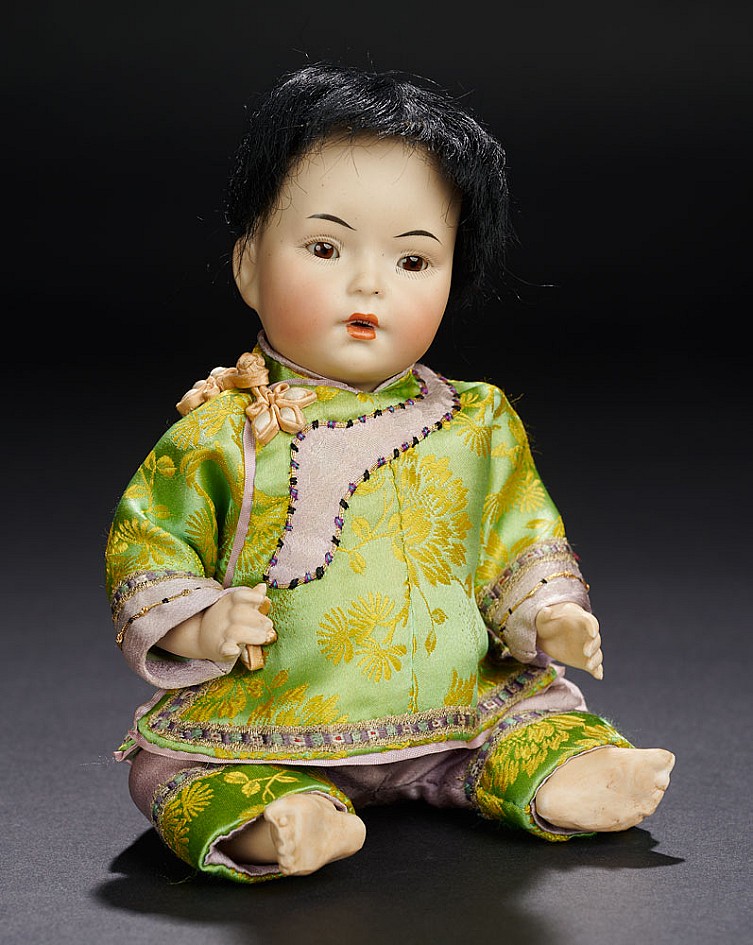 Very Rare German All-Bisque Doll, Model "921 JAP" by Simon and Halbig