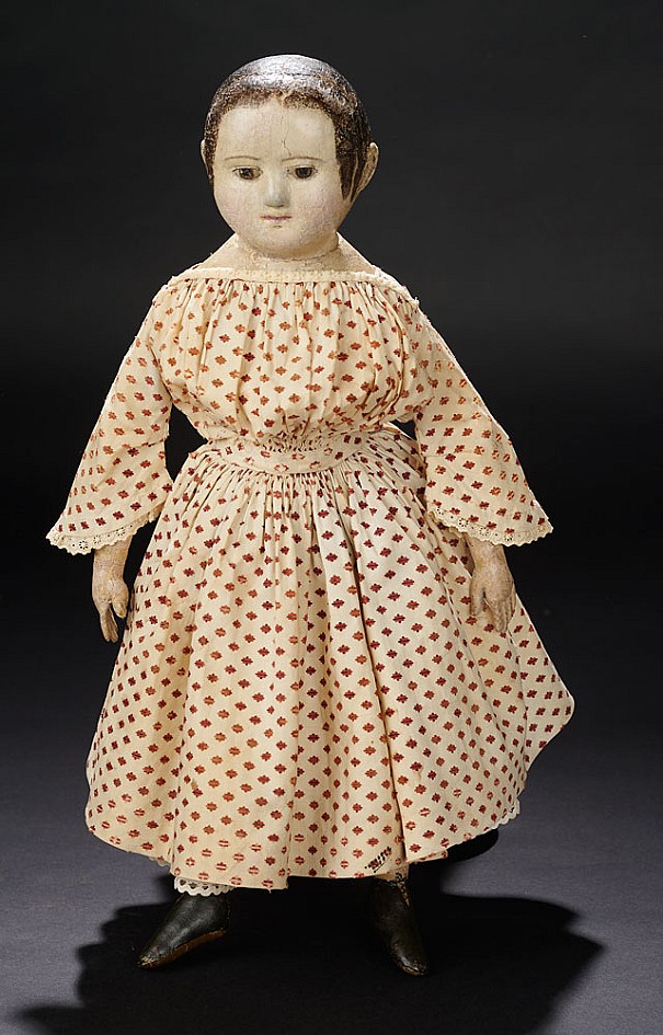 American Cloth Doll by Izannah Walker with Ringlet Curls
