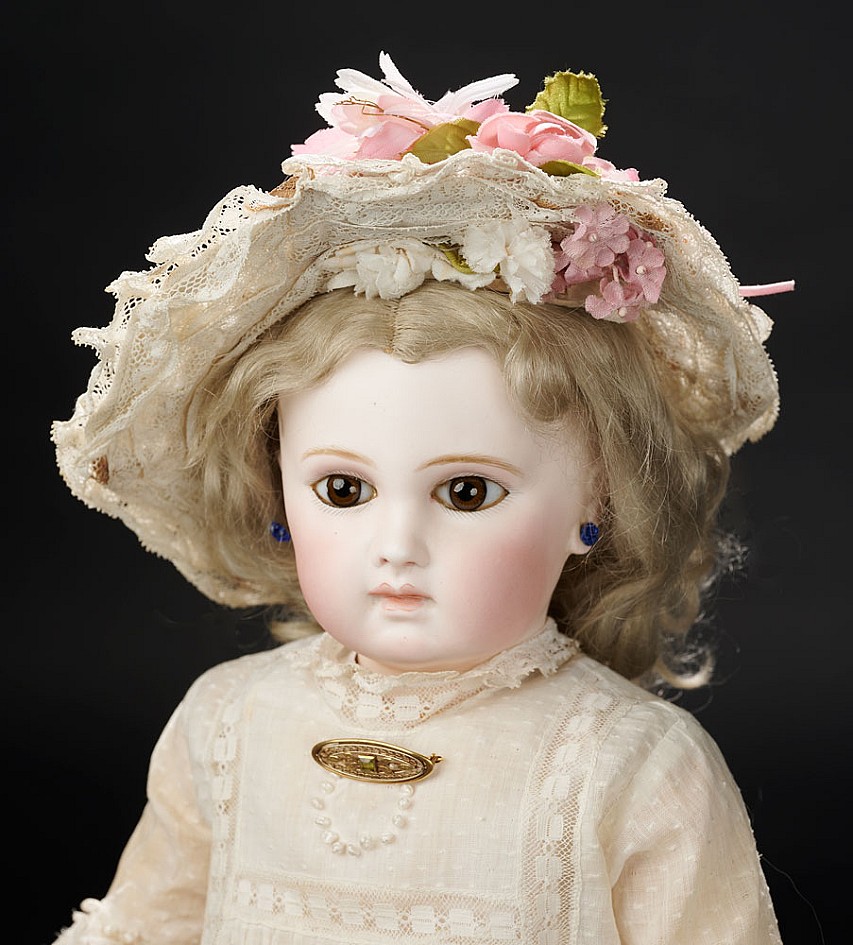 Stunningly Beautiful Early Period French Bisque Portrait Bebe by Jumeau