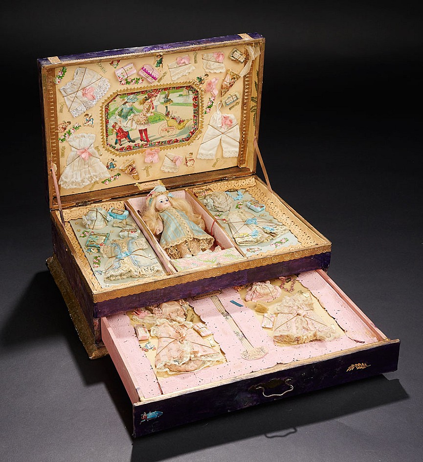 French All-Bisque Mignonette in Presentation Box with Costumes and ...