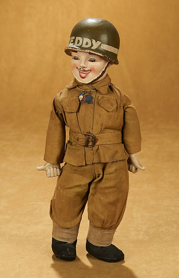 Belgian Composition Soldier "Teddy" with Sculpted Helmet
