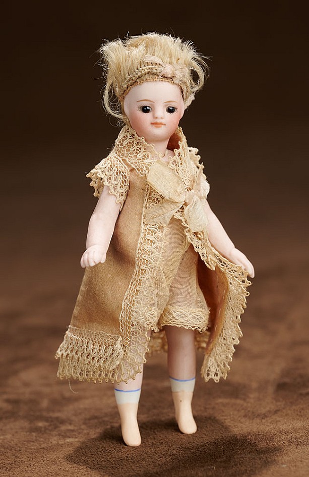 French All-Bisque Mignonette with Peach Boots and Original Costume