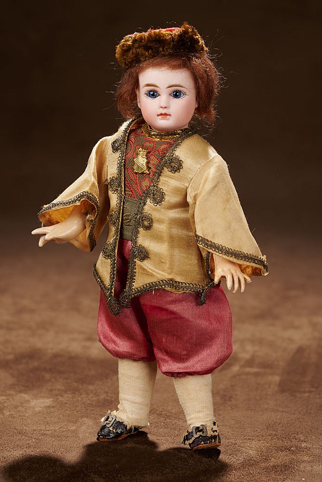 Petite French Bisque Bebe, Figure A, by Jules Steiner in Original Cossack Costume