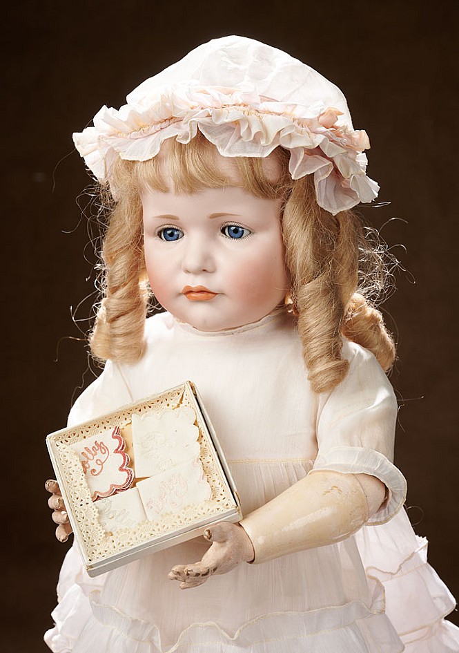 German Bisque Glass-Eyed Character "Gretchen", Model 114, by Kammer and ...