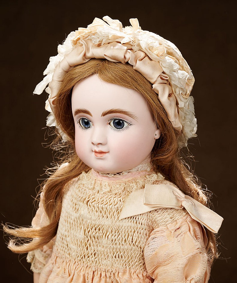 French Bisque Bebe by Jules Steiner, Figure C, with Wire Lever Eyes for Au Nain Bleu