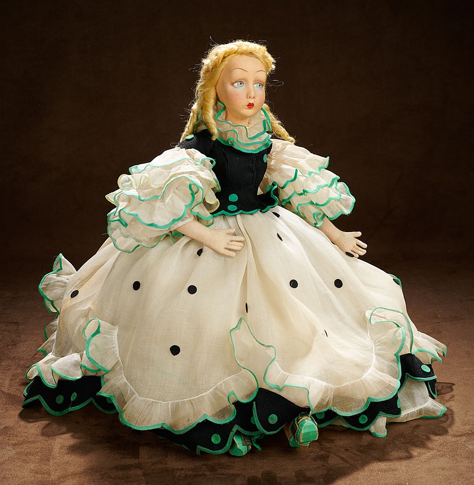 Italian Felt Boudoir Lady Doll, Series 165, by Lenci