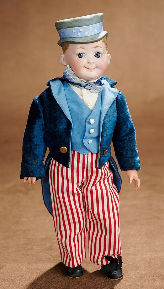 German Bisque Googly as Uncle Sam by Max Handwerck