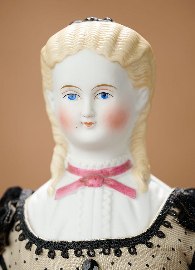 Petite German Bisque Lady with Intricately Sculpted Blonde Hair with ...